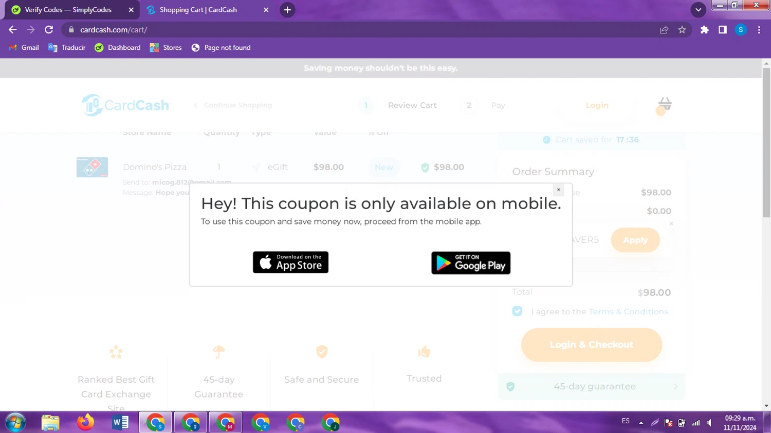 Card Cash Coupons - 20% Off | January 2025