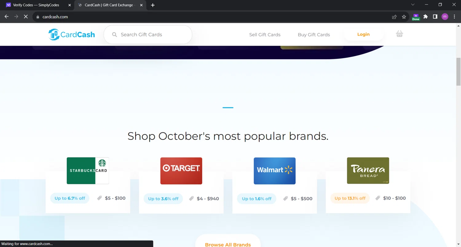 Card Cash Coupons - 5% Off | September 2024