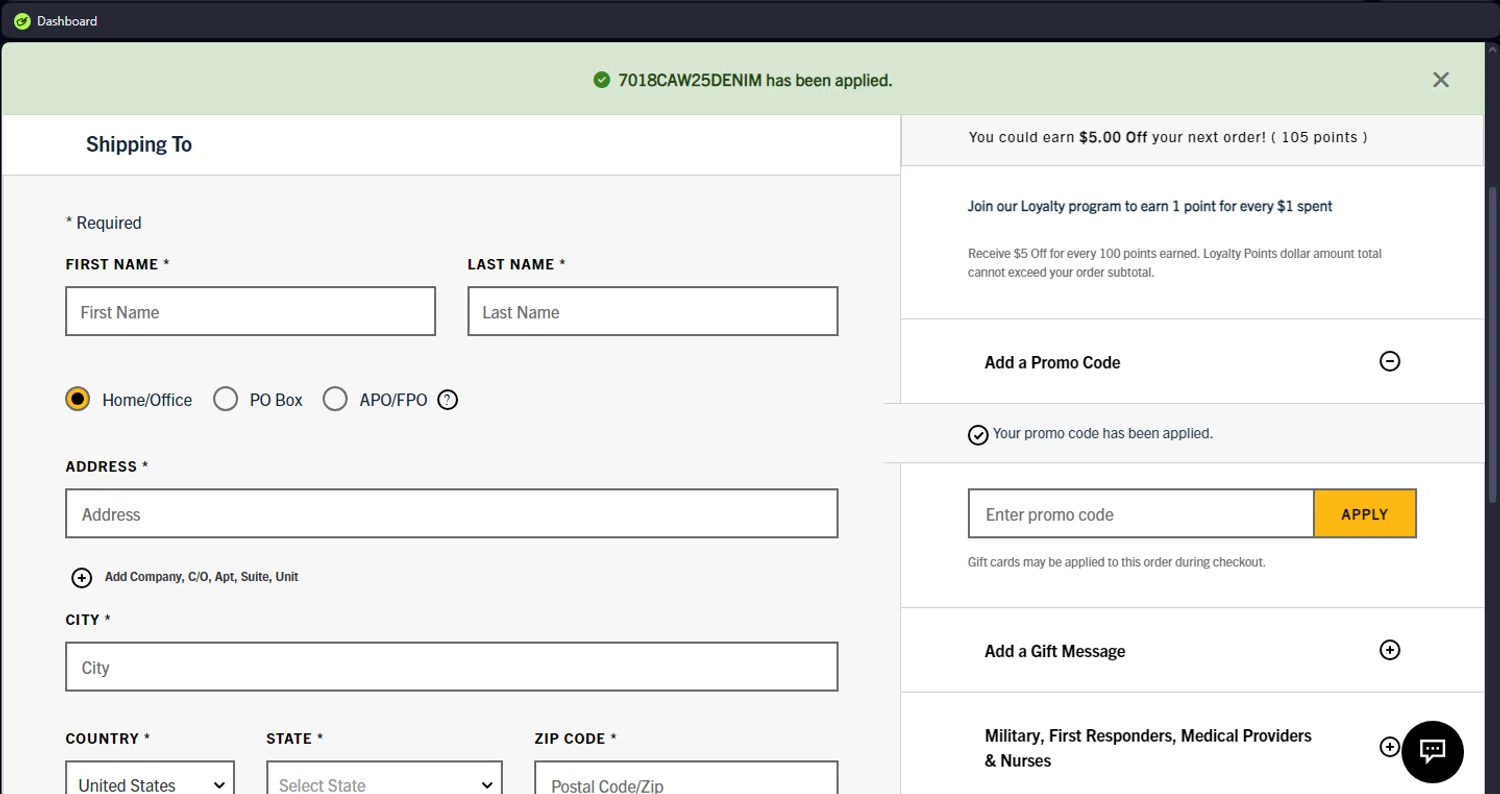 Carhartt Promo Codes - 25% Off | October 2024
