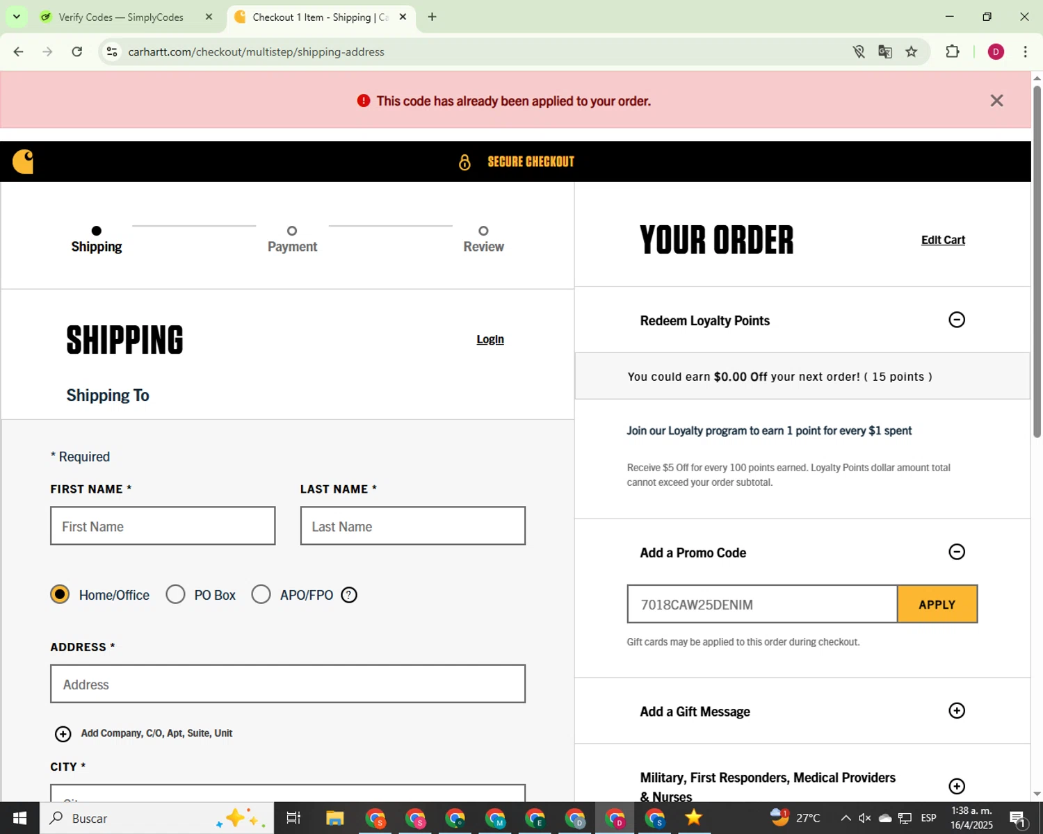 Carhartt Promo Codes (8 Verified) - 25% Off w/Code May 2025