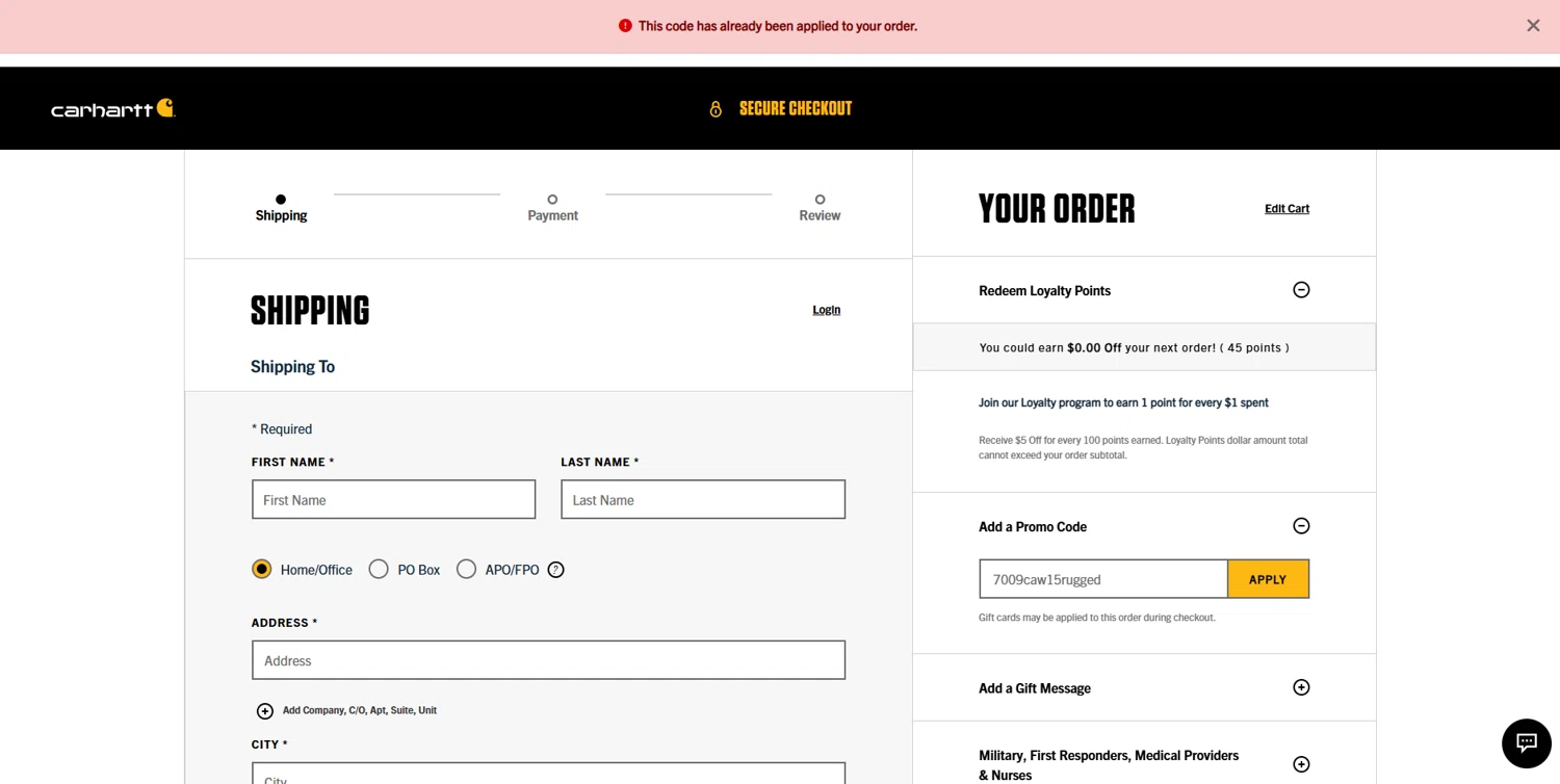 Carhartt Promo Codes (9 Verified) - 25% Off w/Code Mar 2025