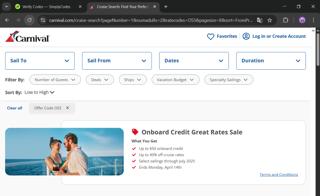 Carnival Cruise Lines Promo Codes - 40% Off Oct 2025