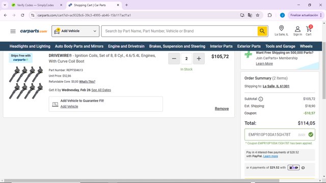 CarParts.com Coupon Codes (1 Verified) - 10% Off Apr 2025