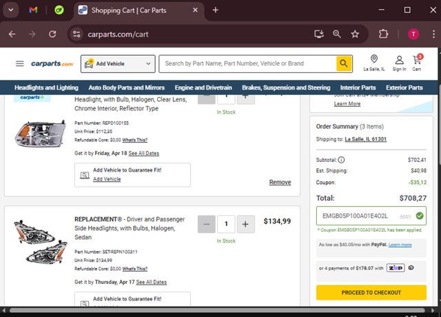 CarParts.com Coupon Codes (5 Verified) - 10% Off May 2025