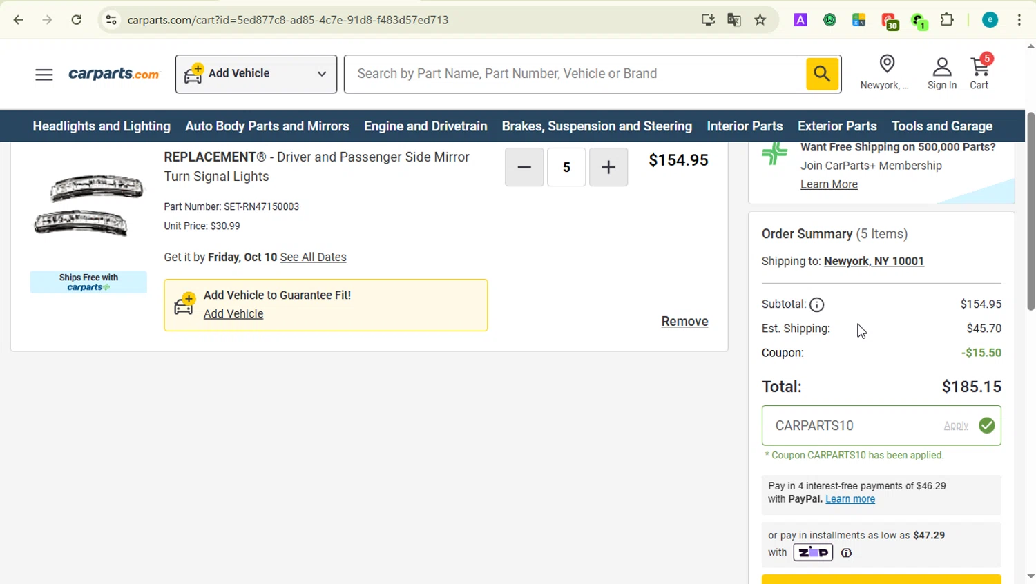 CarParts.com Promo Codes - 10% Off (1 Verified) Dec 2025