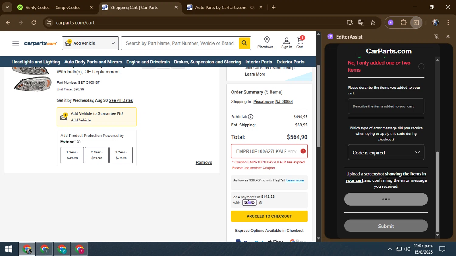 CarParts.com Promo Codes - 10% Off (Verified) Aug 2025