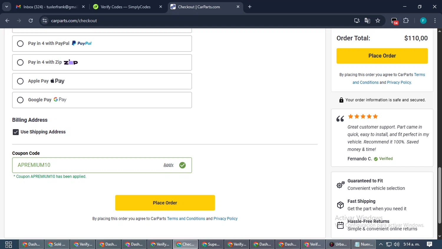 CarParts.com Promo Codes - 10% Off (1 Verified) Dec 2025
