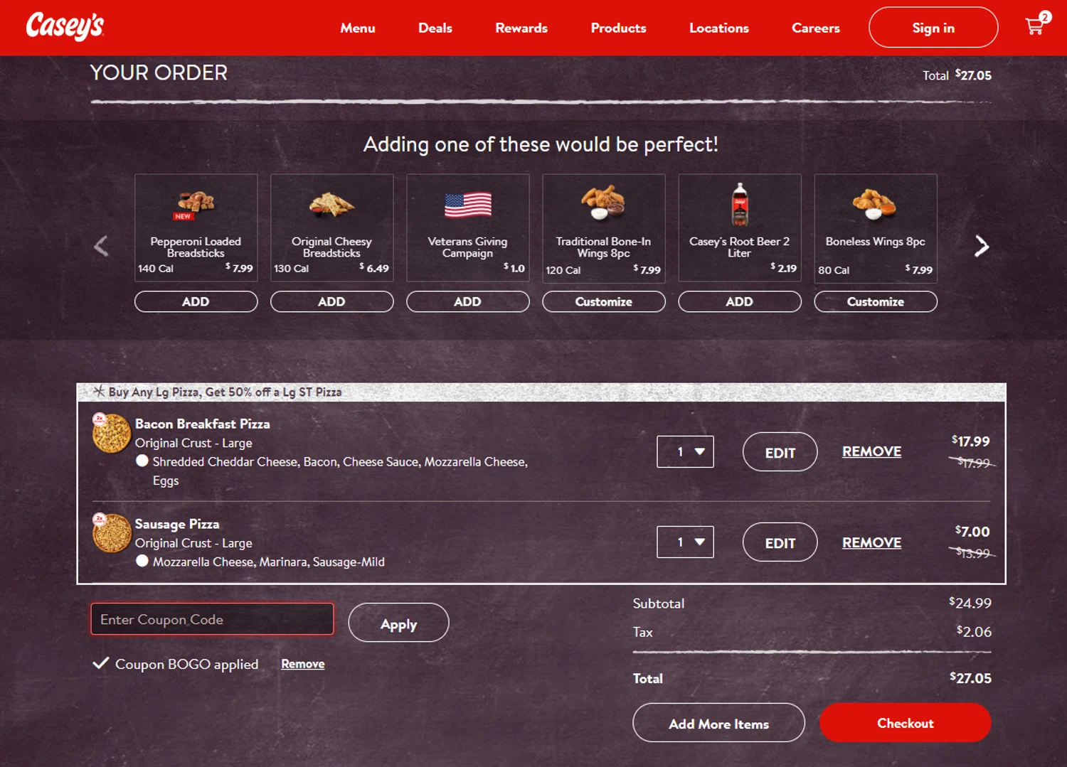 Casey's Coupon Codes & Black Friday 2024 Deals - $8 Off