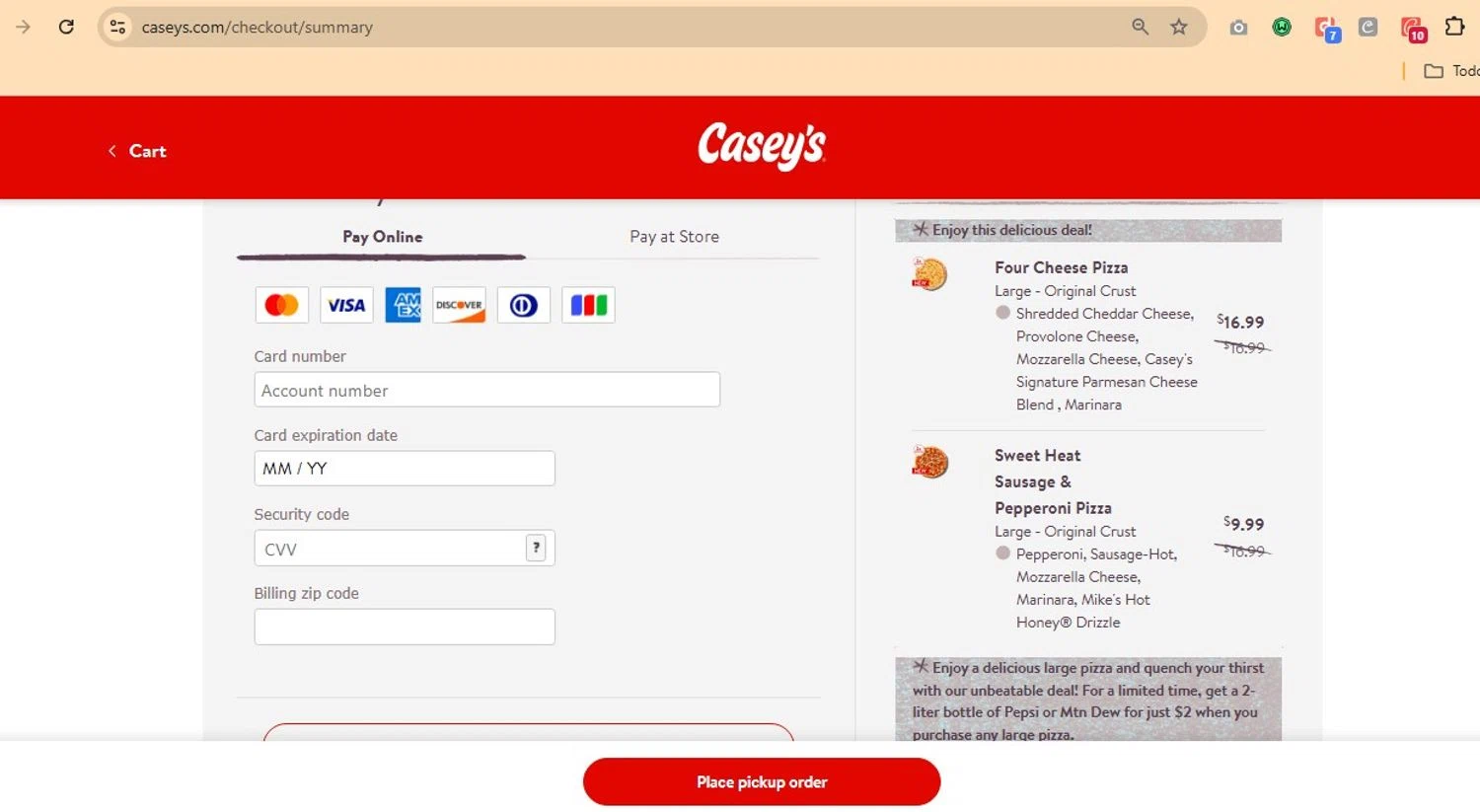 Casey's Promo Codes - 40% Off (4 Verified) Dec 2025
