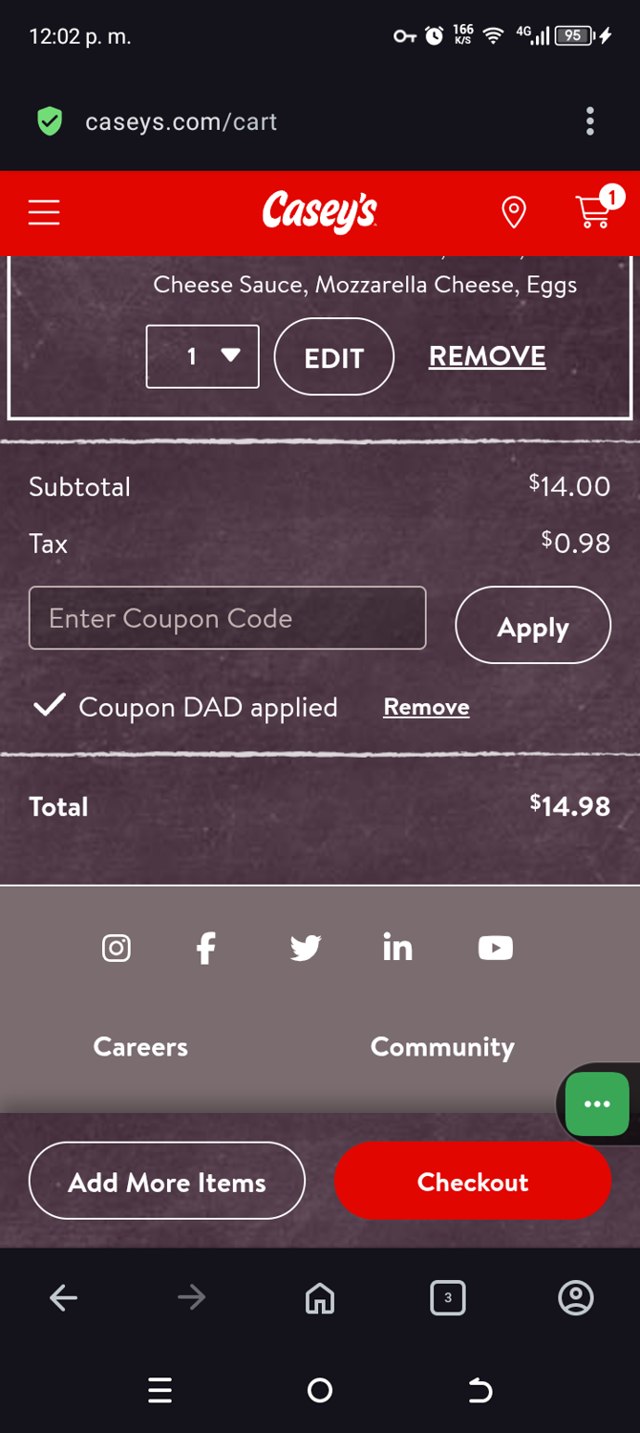 Casey's Promo Codes (5 Verified) - 50% Off w/Code Jul 2025