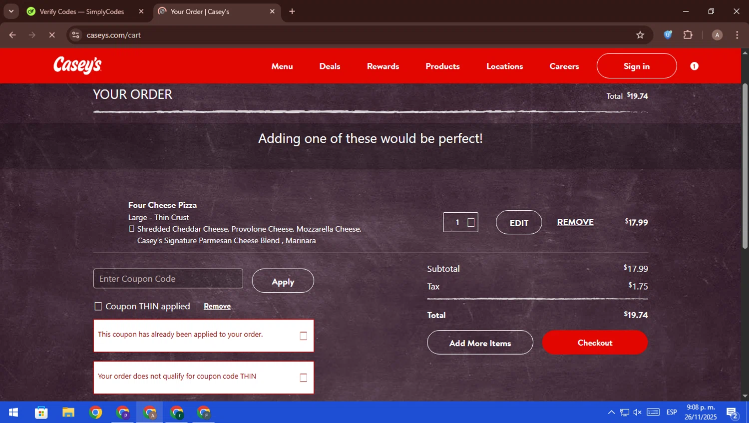 Casey's Promo Codes - 40% Off (4 Verified) Dec 2025
