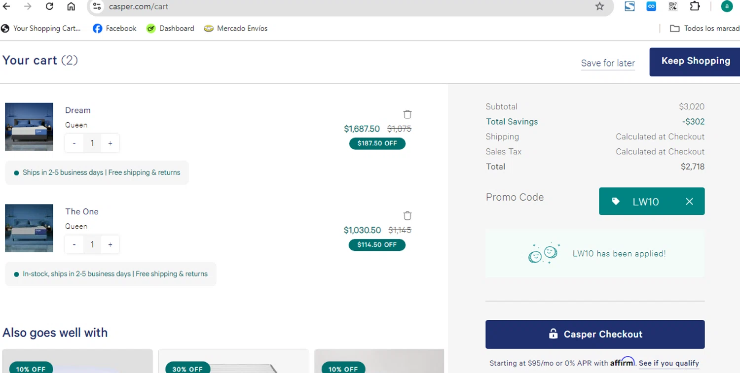 Casper Promo Codes - 25% Off | September 2024