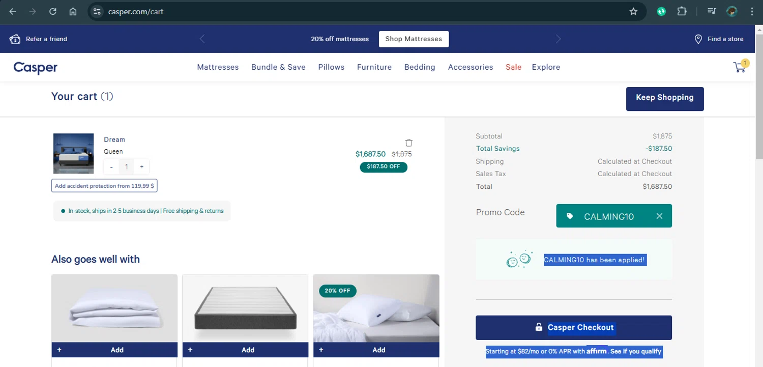 Casper Promo Codes - 700% Off | November 2024