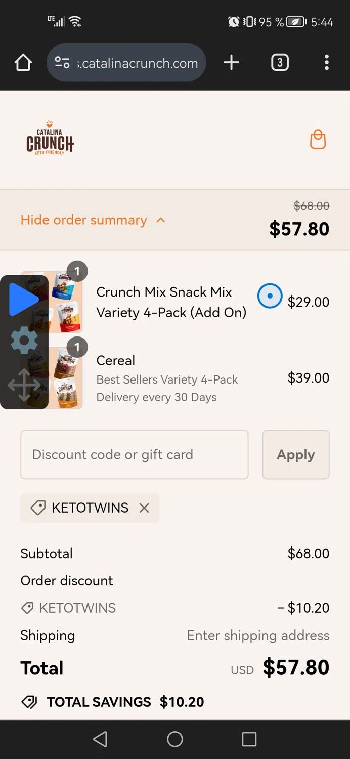 Catalina Crunch Discount Codes - 15% Off | September 2024