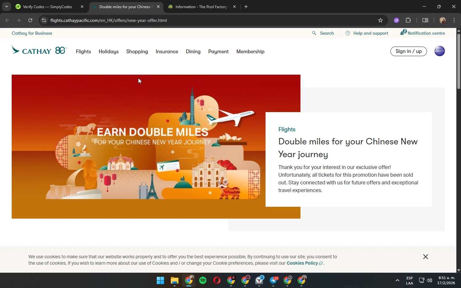 Cathay Pacific Airways Promo Code - 10% Off Mar 2026