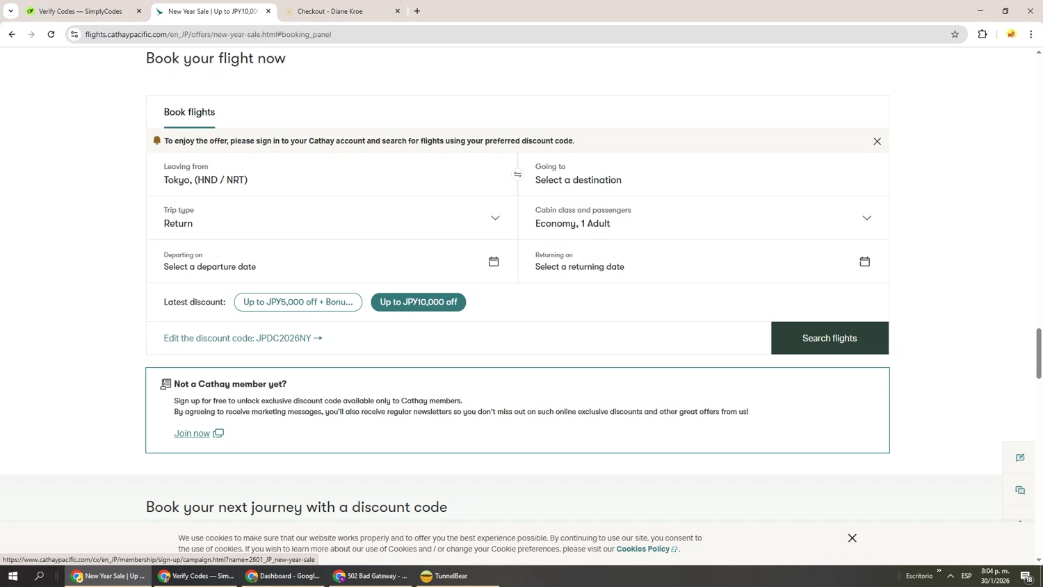 Cathay Pacific Airways Promo Code - 10% Off Mar 2026