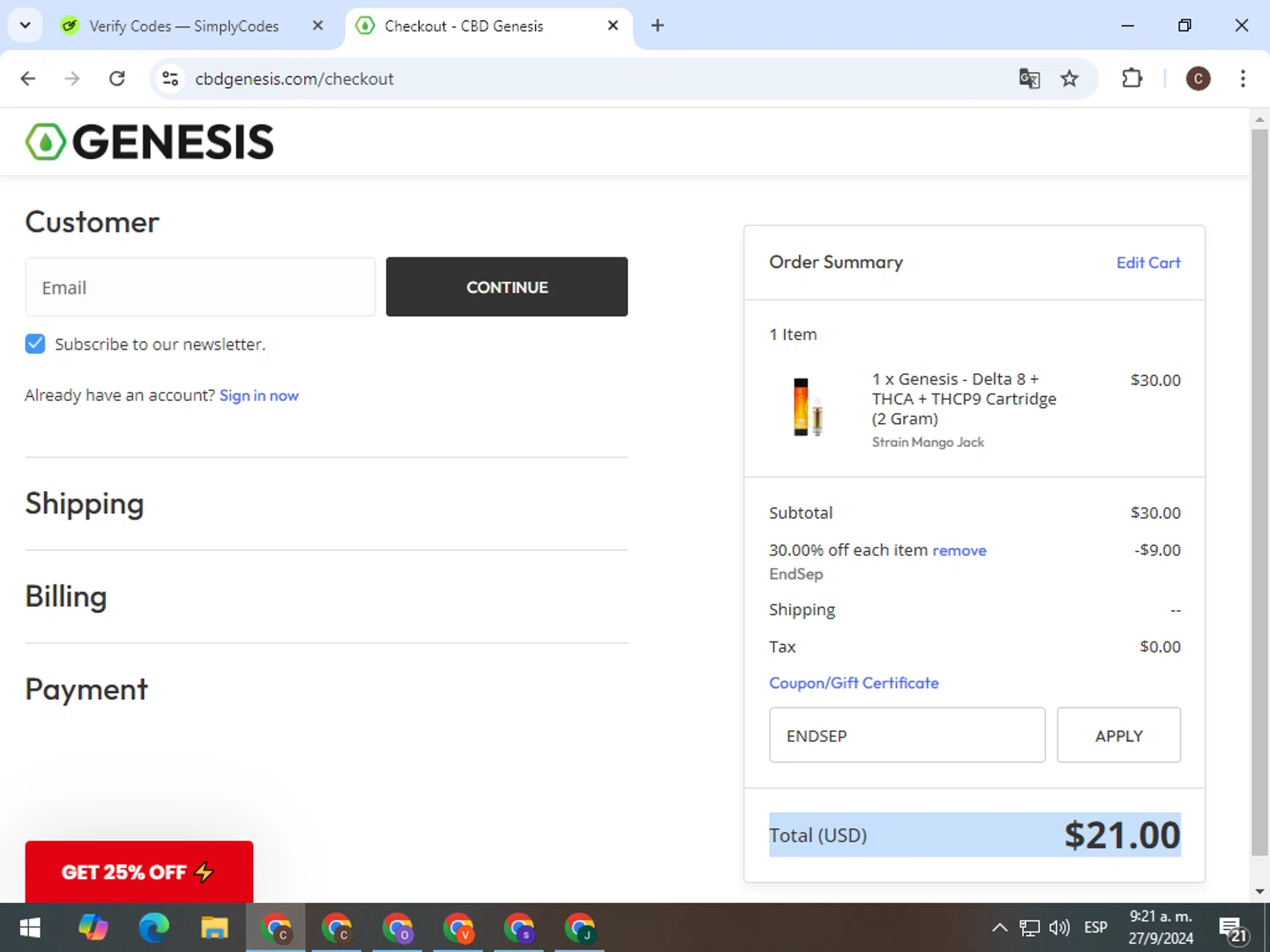 CBD Genesis Coupons - 25% Off | January 2025