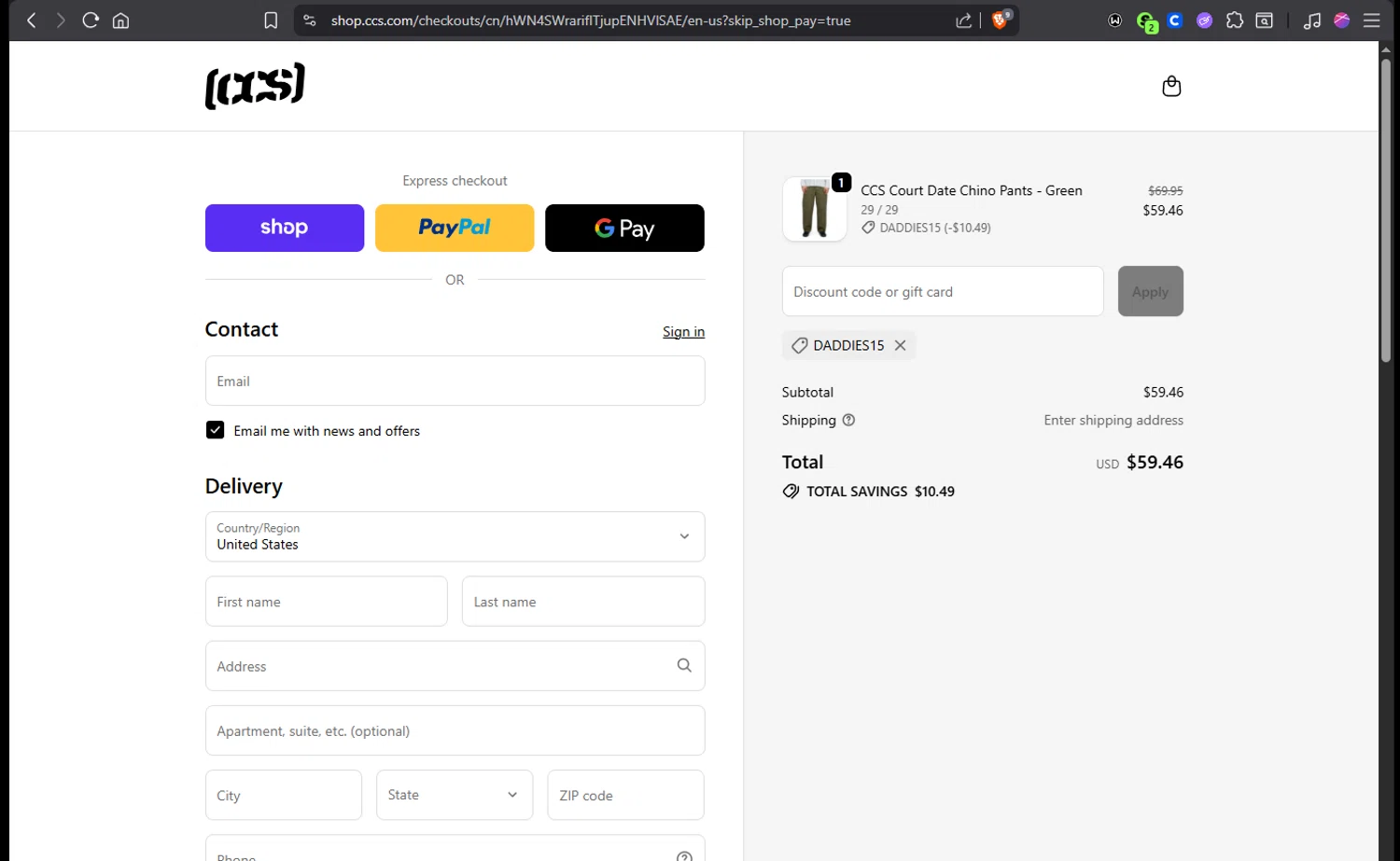 CCS Promo Codes - 15% Off Sitewide (2 Verified) Nov 2025