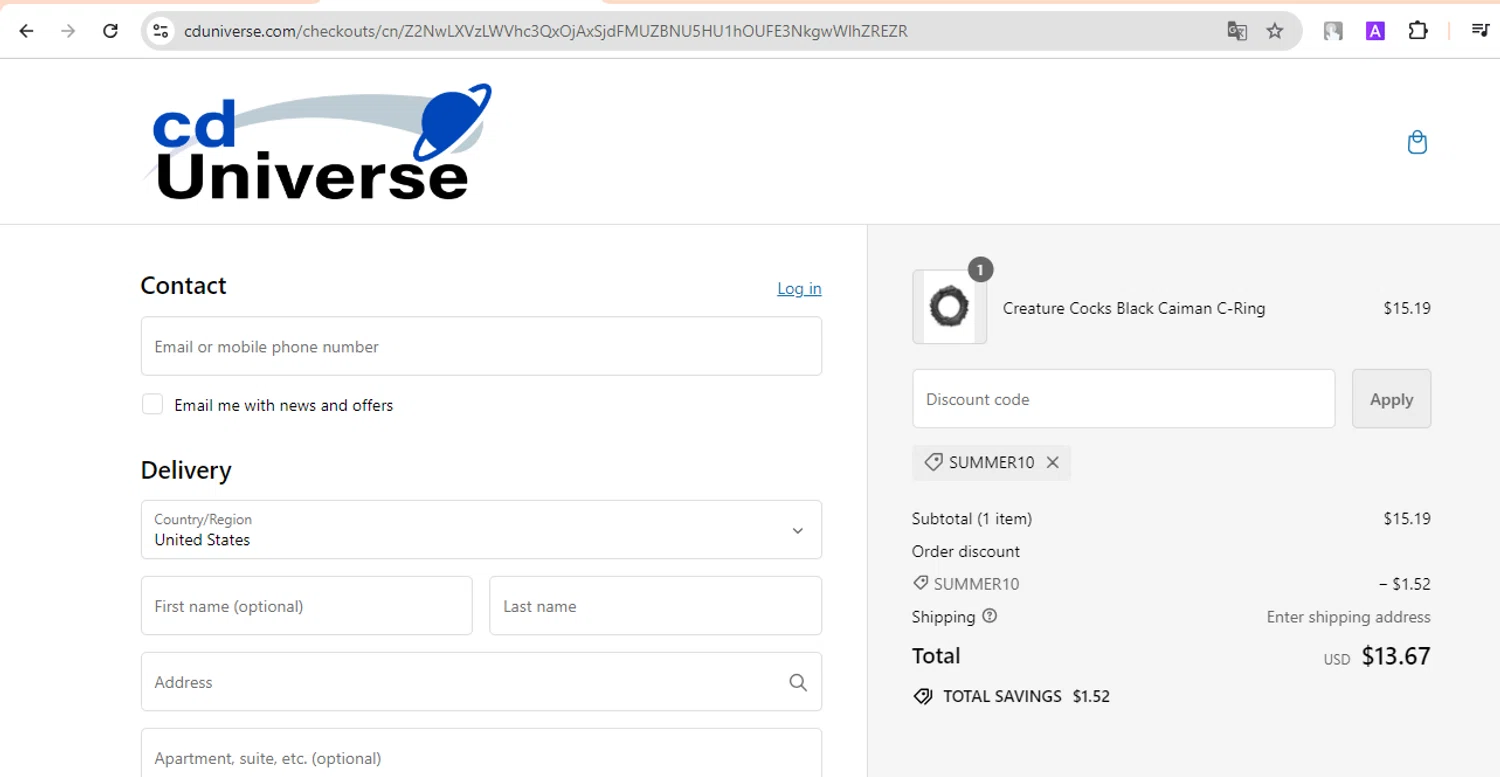 CD Universe Coupons - 10% Off | January 2025