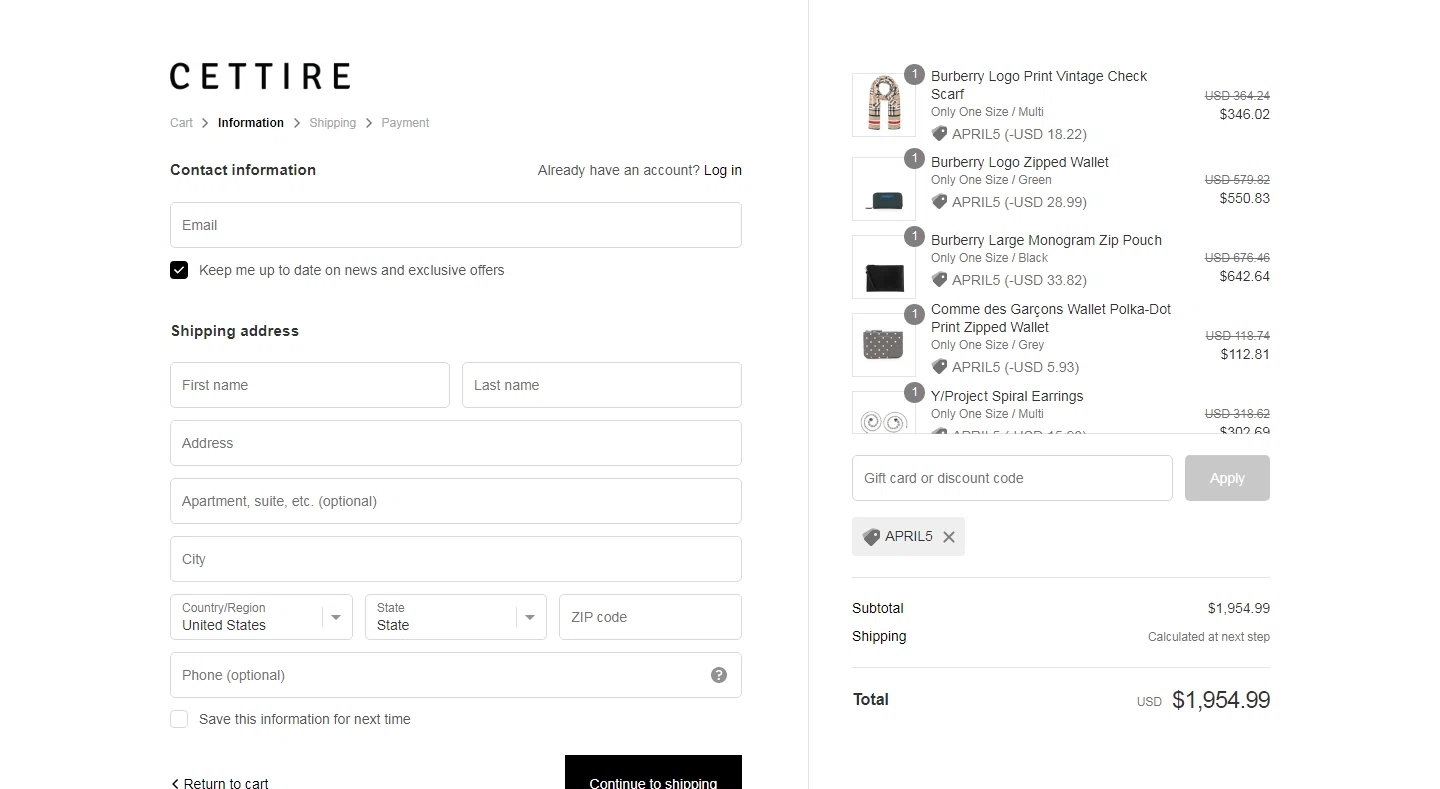 Cettire Promo Codes - $15 Off | September 2024