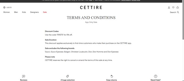 Cettire Discount Codes (2 Verified) - 10% Off Apr 2025