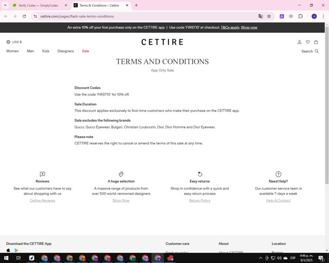 Cettire Discount Codes (1 Verified) - 5% Off w/Code Mar 2025