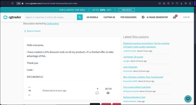 CGTrader Discount Codes (4 Verified) - 35% Off Mar 2025