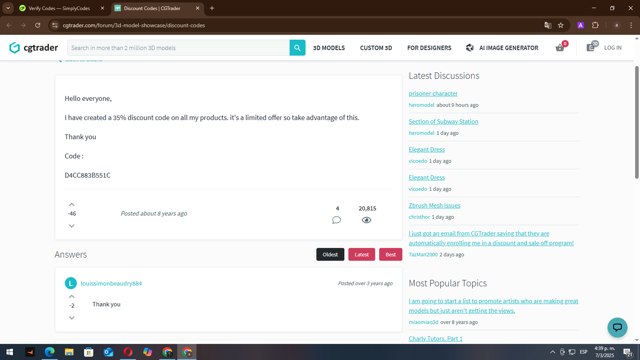 CGTrader Discount Codes (4 Verified) - 35% Off Mar 2025