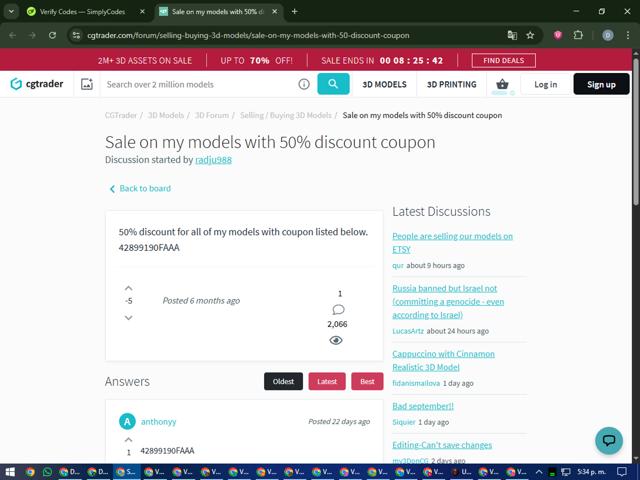 CGTrader Promo Codes (3 Verified) - 50% Off w/Code Oct 2025