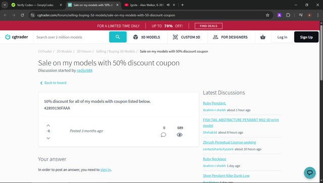 CGTrader Promo Codes (3 Verified) - 50% Off w/Code Aug 2025