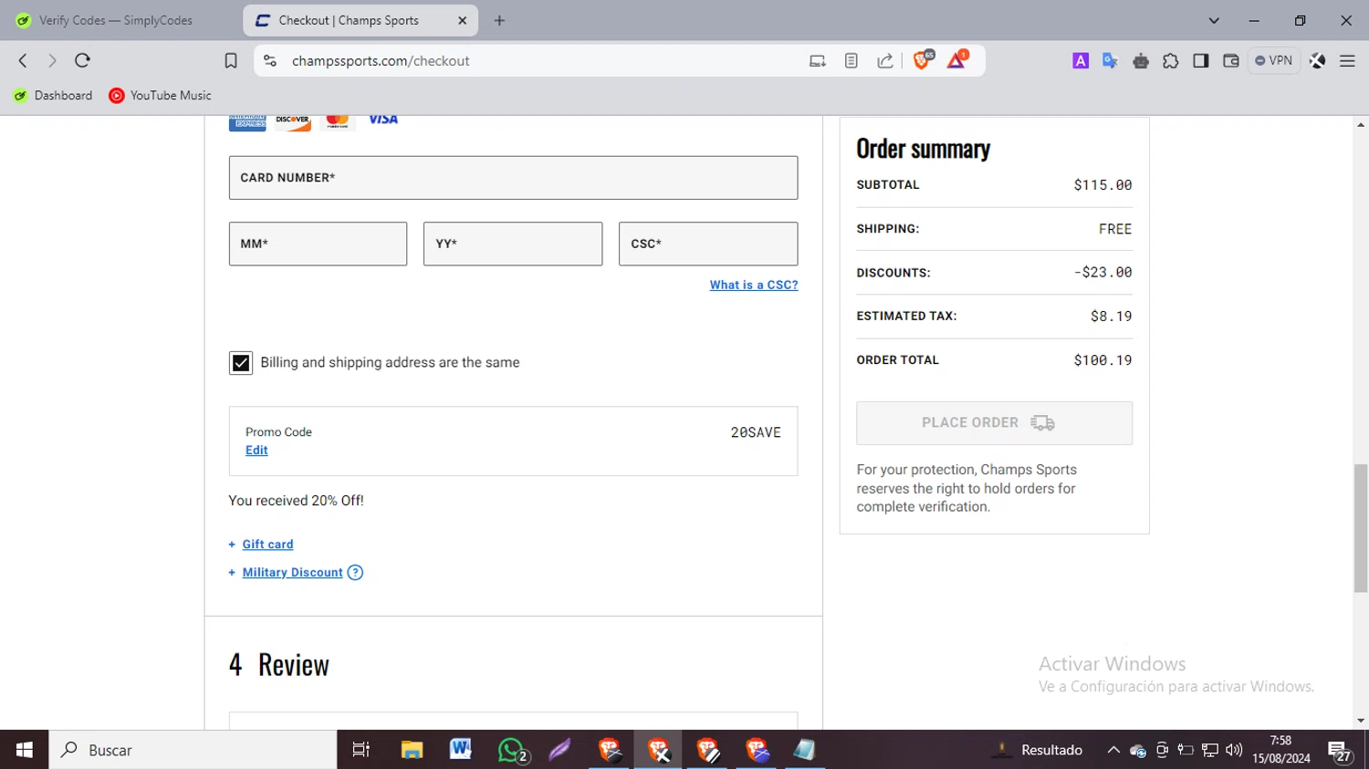Champs Sports Promo Codes - 20% Off | September 2024