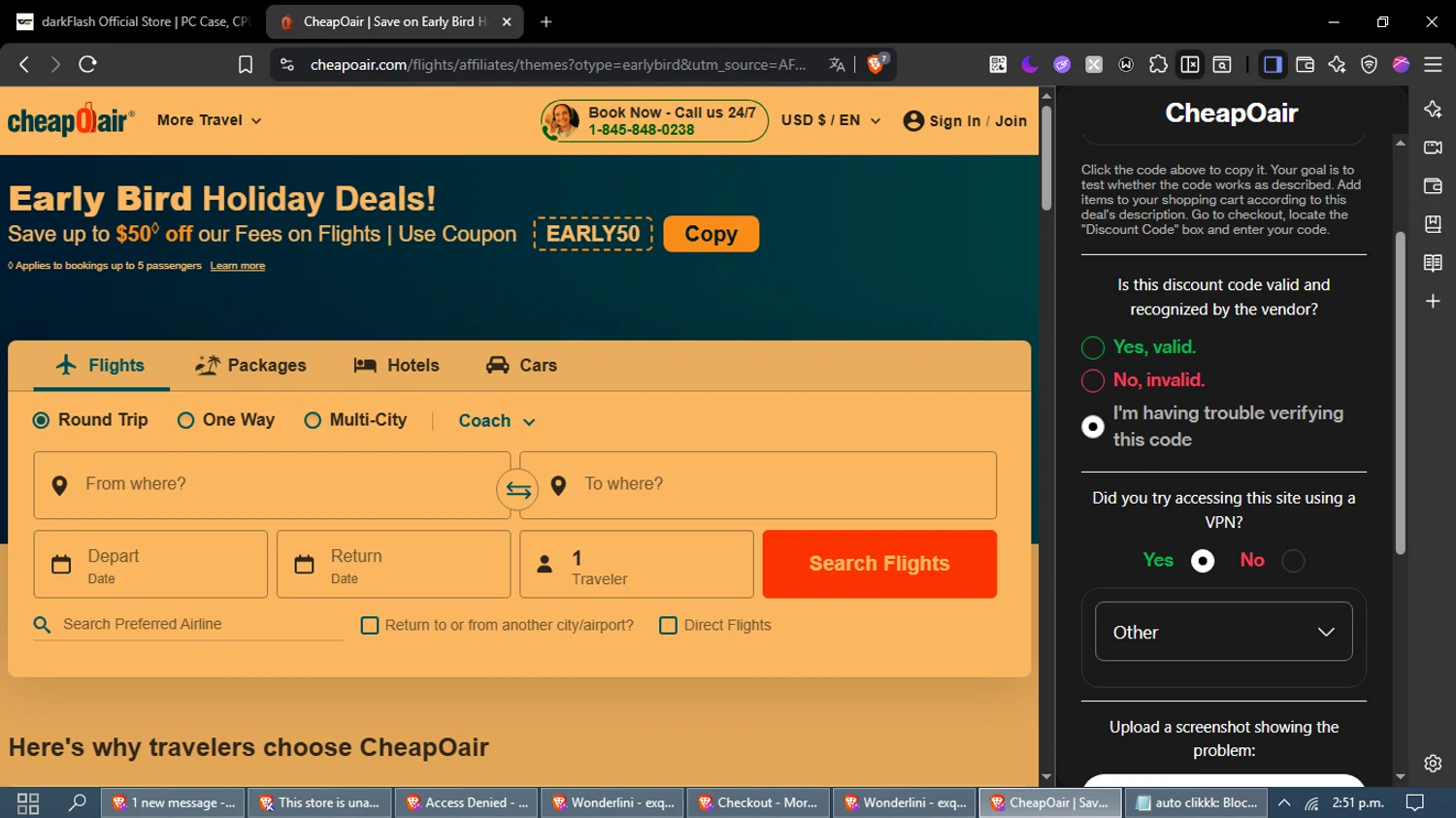 CheapOair Promo Codes - $40 Off (12 Verified) Nov 2025