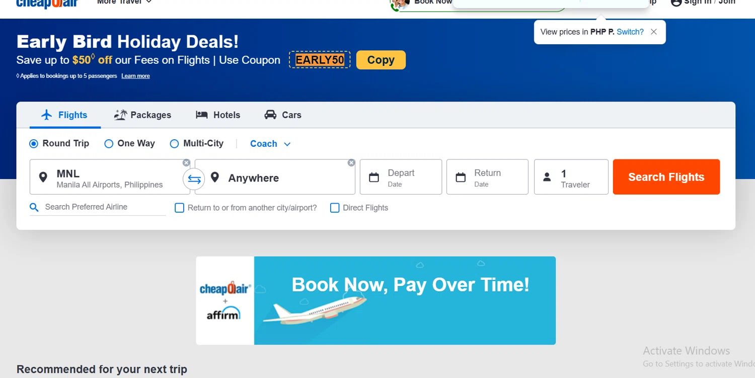 CheapOair Promo Codes - $40 Off (9 Verified) Sep 2025