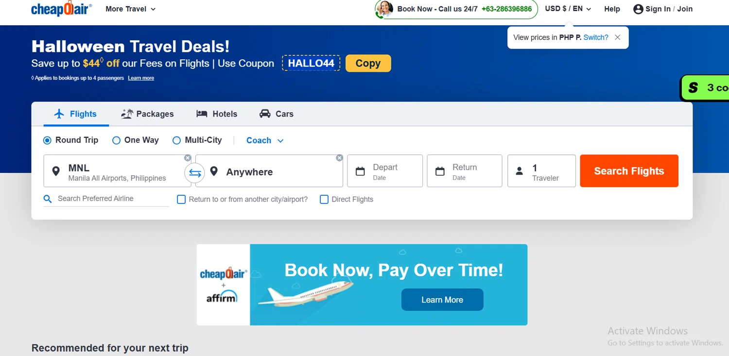 CheapOair Promo Codes - $40 Off (13 Verified) Oct 2025