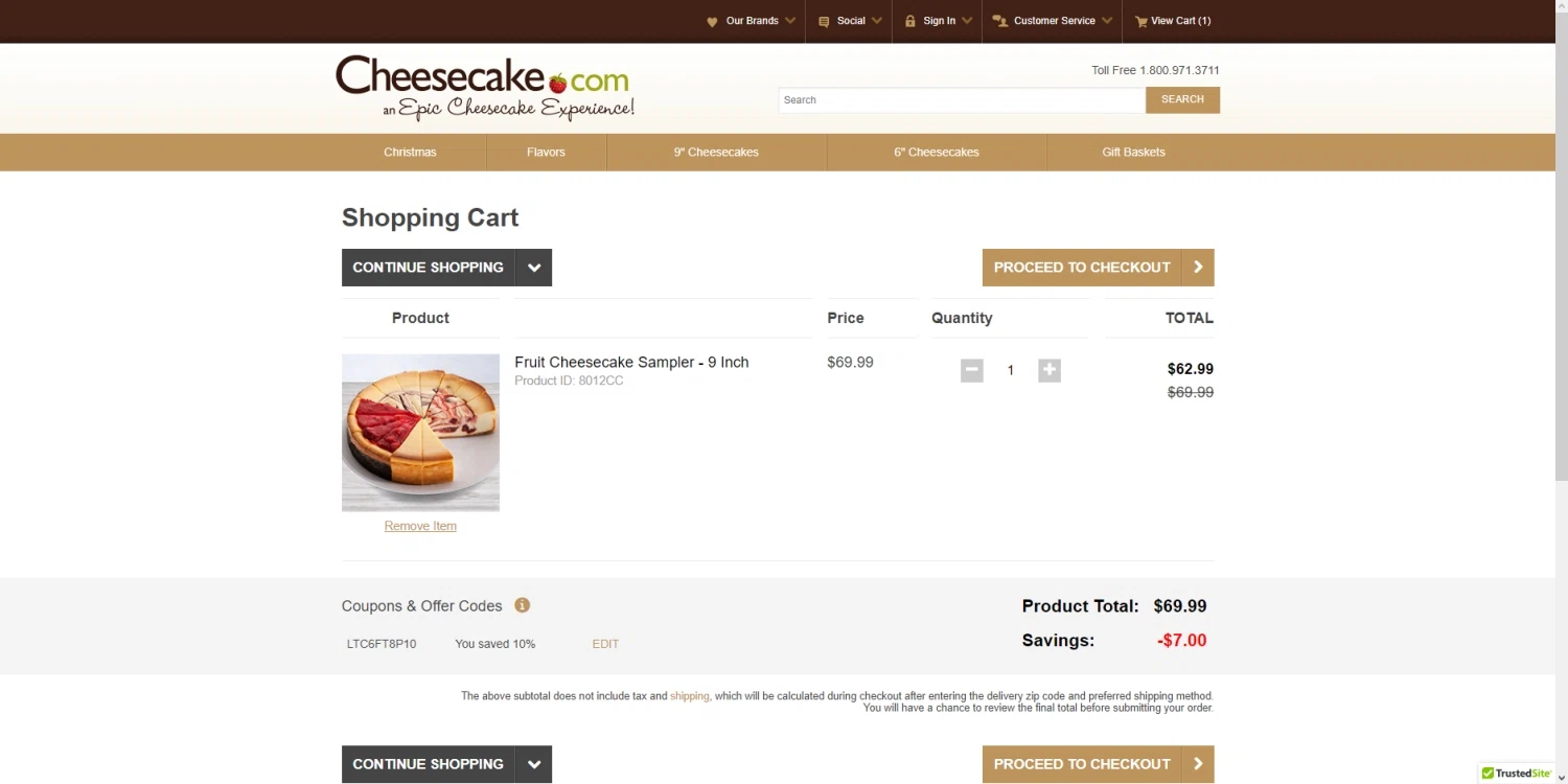 Cheesecake.com Promo Codes - 20% Off | November 2024
