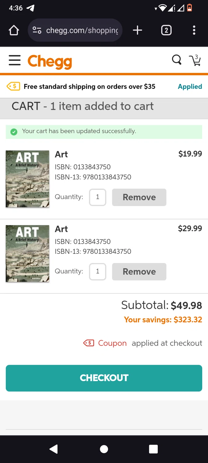 Chegg Coupons - 25% Off | January 2025