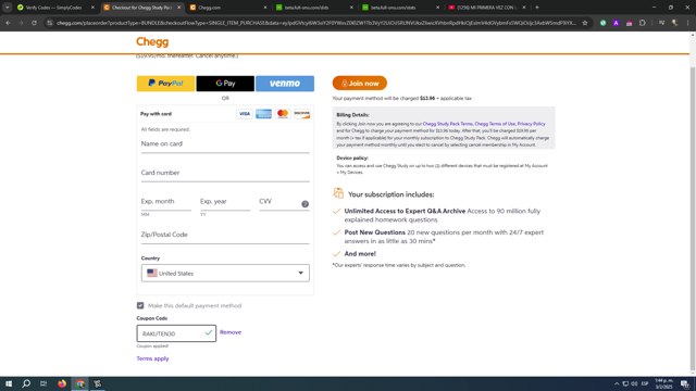 Chegg Coupon Codes (4 Verified) - Sitewide Feb 2025