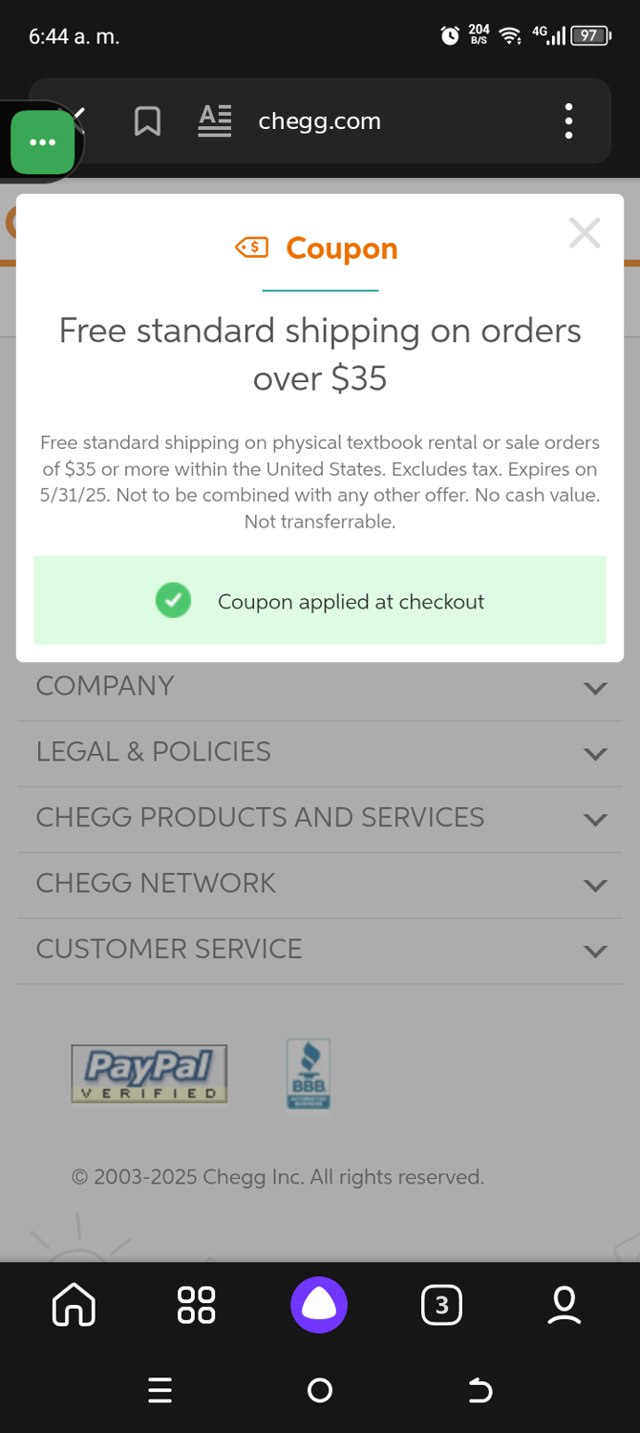 Chegg Discount Codes - 10% Off (2 Verified) Jul 2025