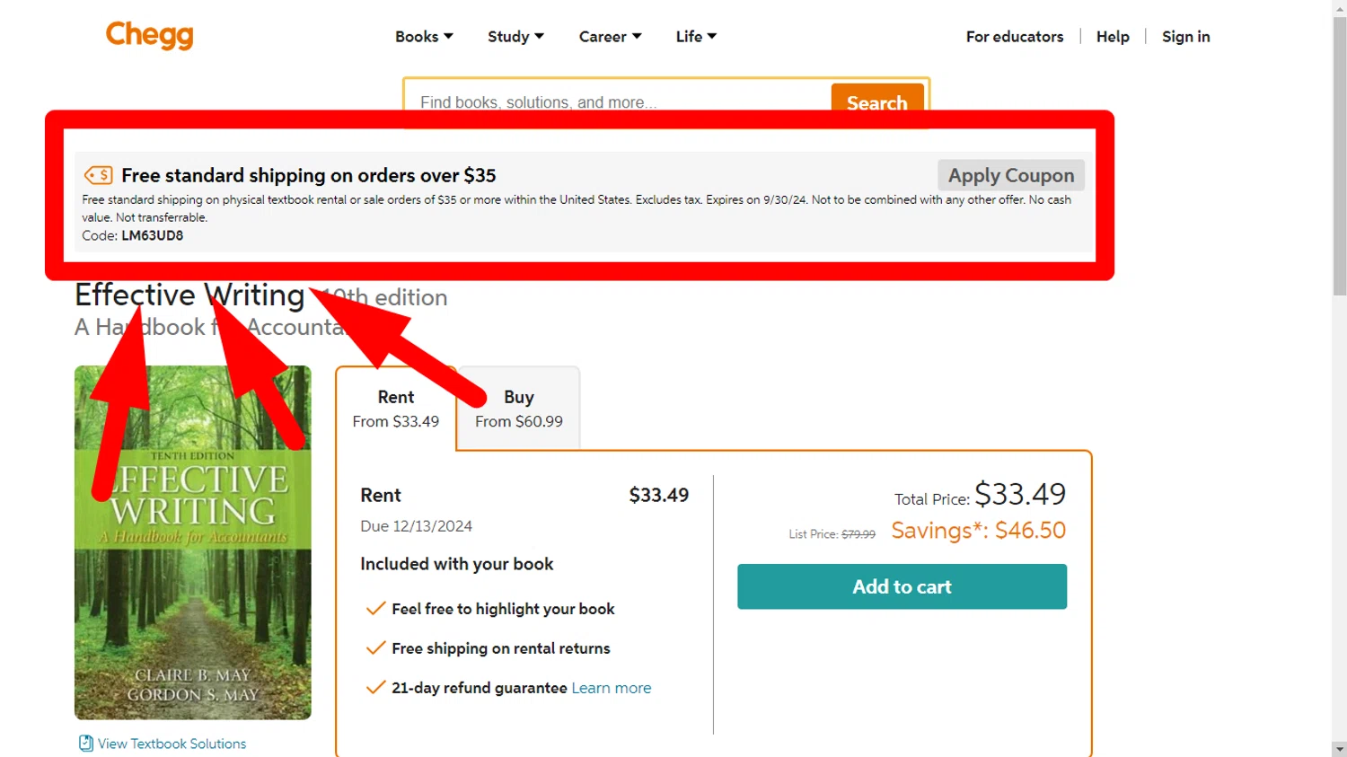 Chegg Coupons - $10 Off | September 2024