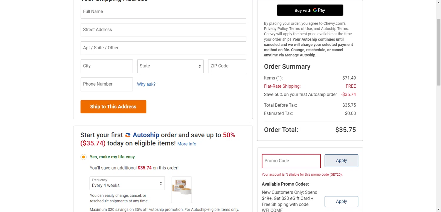 Chewy Promo Codes & Black Friday 2024 Deals - $20 Off