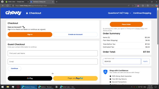 Chewy Promo Codes (9 Verified) - $20 Off Sitewide Mar 2025