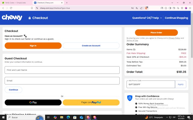 Chewy Promo Codes (9 Verified) - $20 Off Sitewide Mar 2025