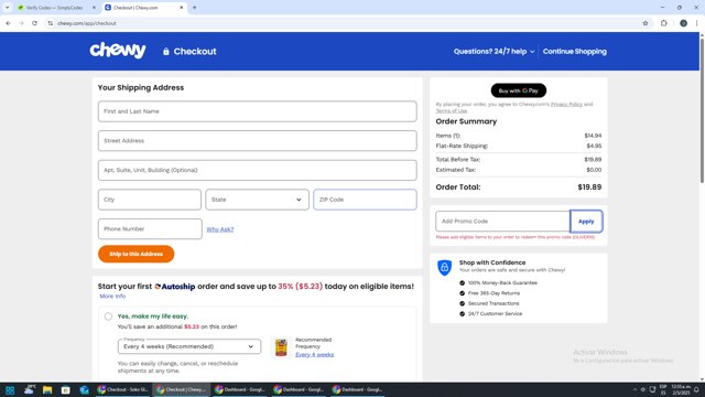 Chewy Promo Codes (9 Verified) - $20 Off Sitewide May 2025