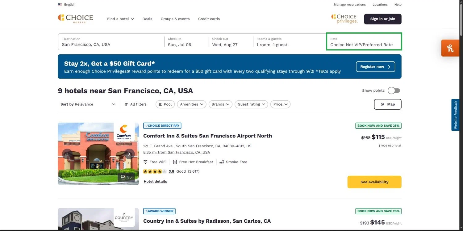 Choice Hotels Promo Codes - 20% Off Coupons Nov 2025