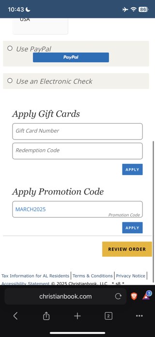 Christianbook.com Promo Codes - $25 Off Jun 2025