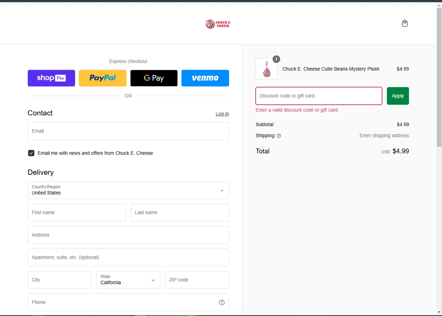 Chuck E. Cheese's Promo Code (3 Verified) - 15% Off Jan 2025
