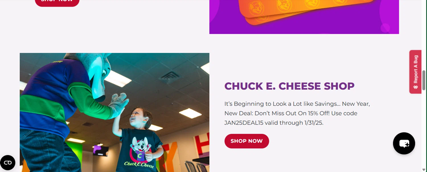 Chuck E. Cheese's Promo Code (3 Verified) - 15% Off Jan 2025