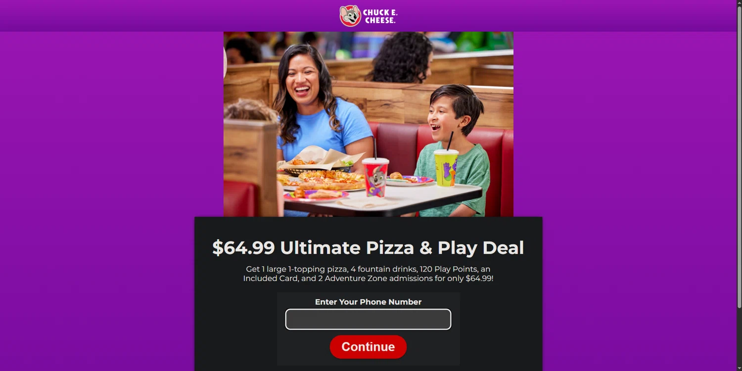 Chuck E. Cheese's Promo Code - $65 Off December 2025