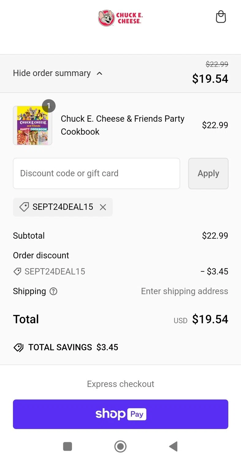 Chuck E. Cheese's Coupons - 15% Off | October 2024
