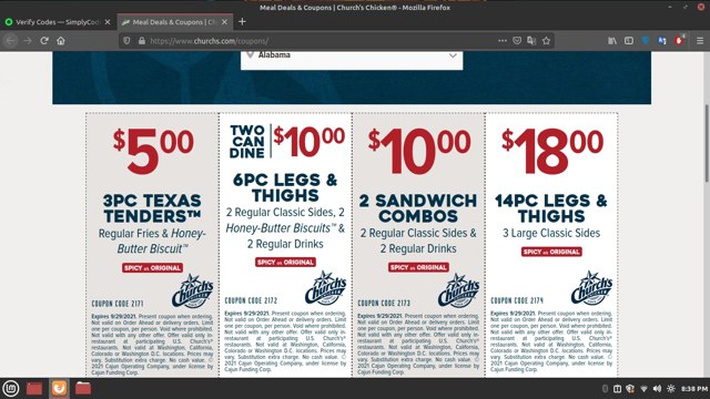 Church's Texas Chicken Promo Codes - $999 Off Mar 2025